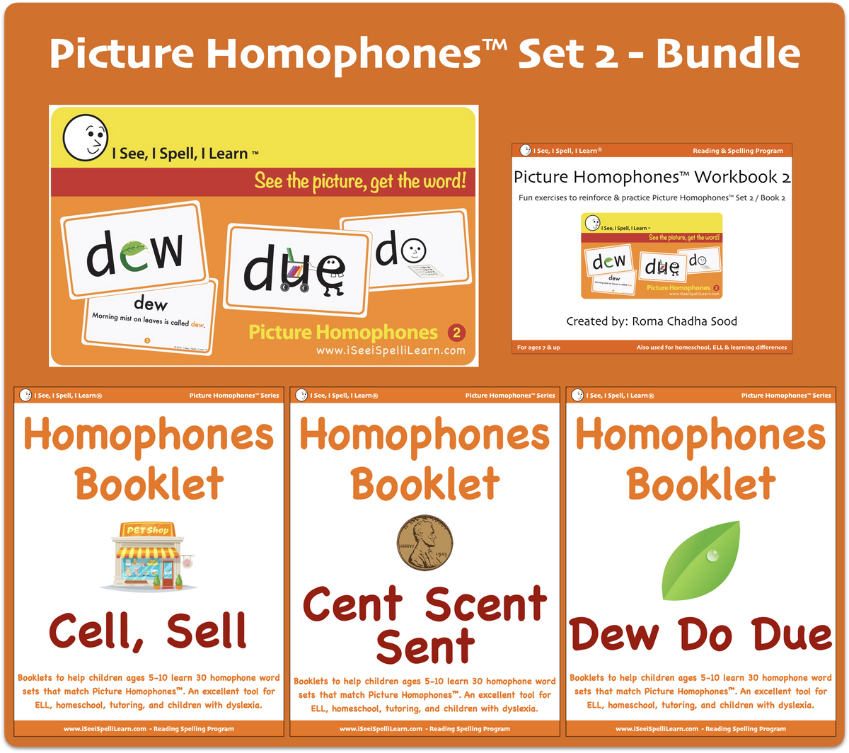 Picture Homophones™ - Bundles - Flashcards, eWorkbook, Homophones Book ...