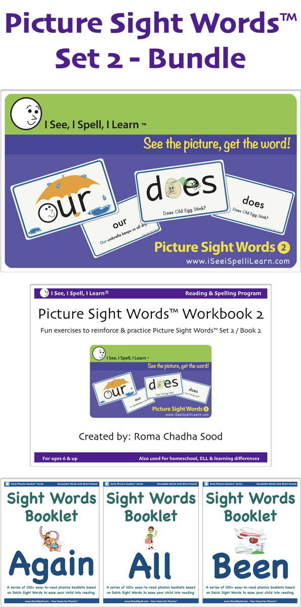 Picture Sight Words™ Bundles - Flashcards, eWorkbooks & eBooklets ...